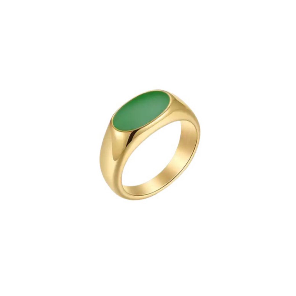 ENAMEL SIGNET RING (Green) – Perfectlilies